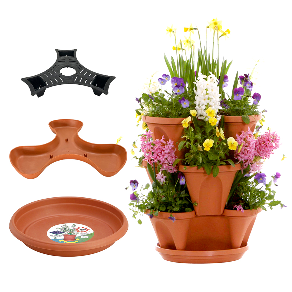 News - Vertical Stackable Planter vs. Ordinary Flower Pots